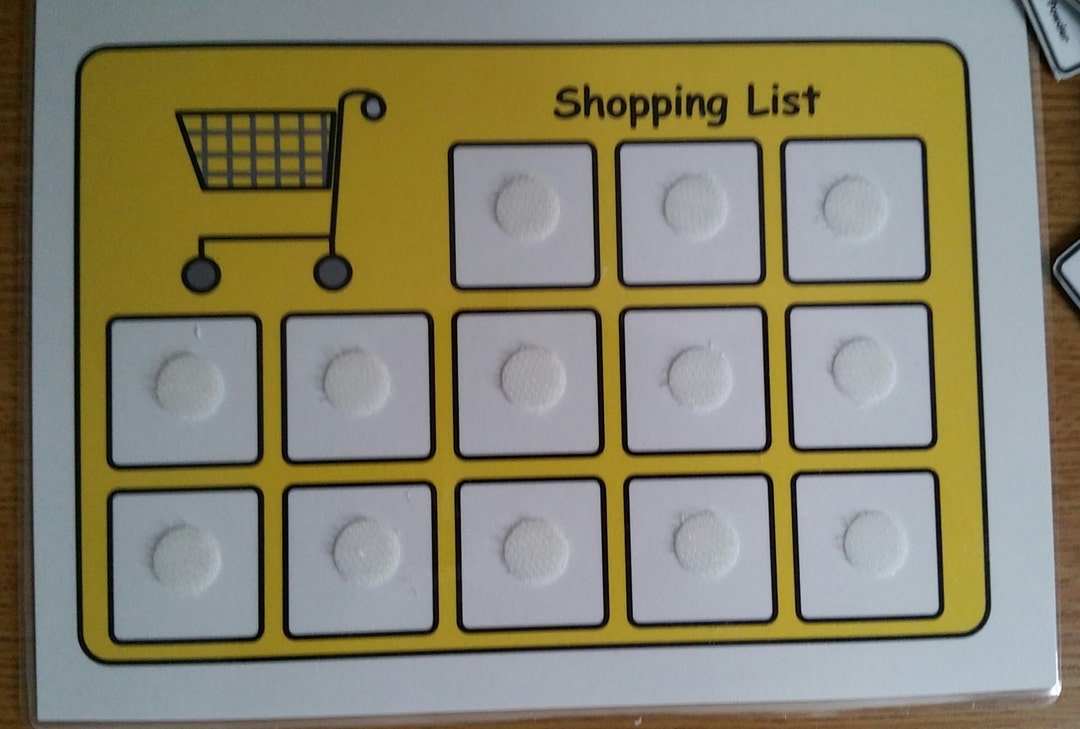 A5 Shopping List Visual Aid for Asd/adhd/add/learning Difficulty/visual ...