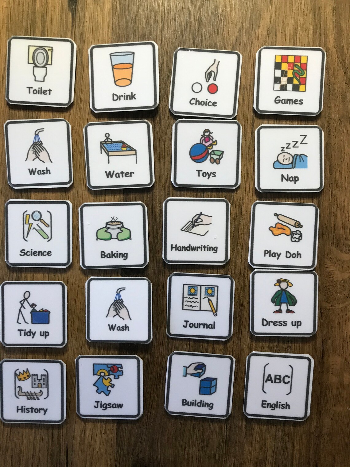 Small Morning & Afternoon Schedule Charts Visual Aids/PECS | Etsy