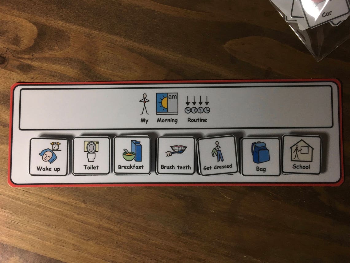 Small My Morning Routine Chart Visual Support Visual Aid for - Etsy