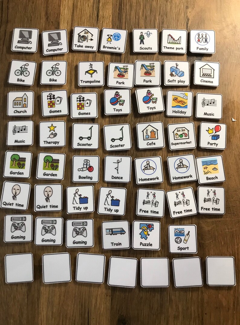 Weekly Schedule Planner Routine Daily Visual Timetable Visual - Etsy UK