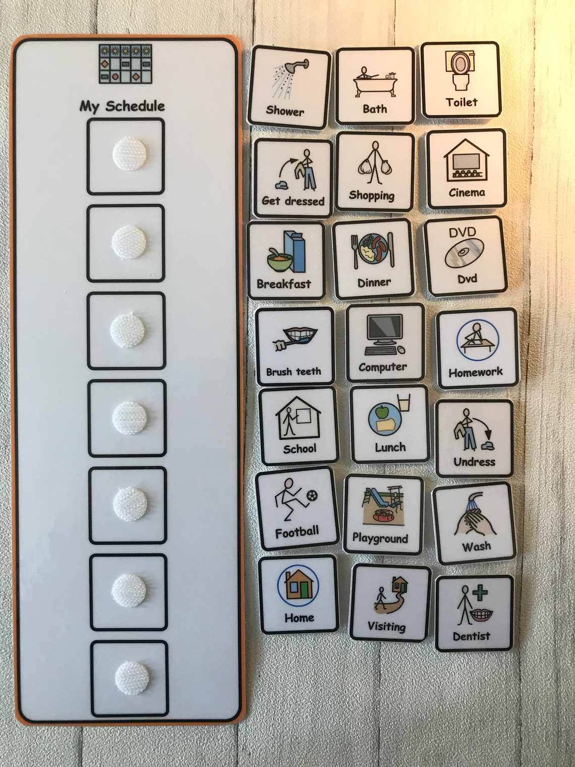 Small Daily Schedule Chart Visual Support Visual Aid for - Etsy