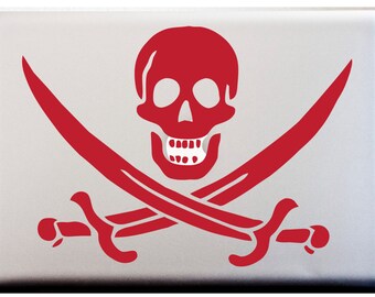 Pirate flag decal | Etsy