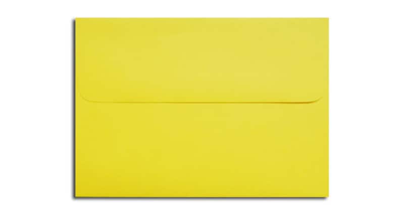 20 Bright Yellow Envelopes in A7, A6, A2 Sizes Sunny Yellow Envelopes ...