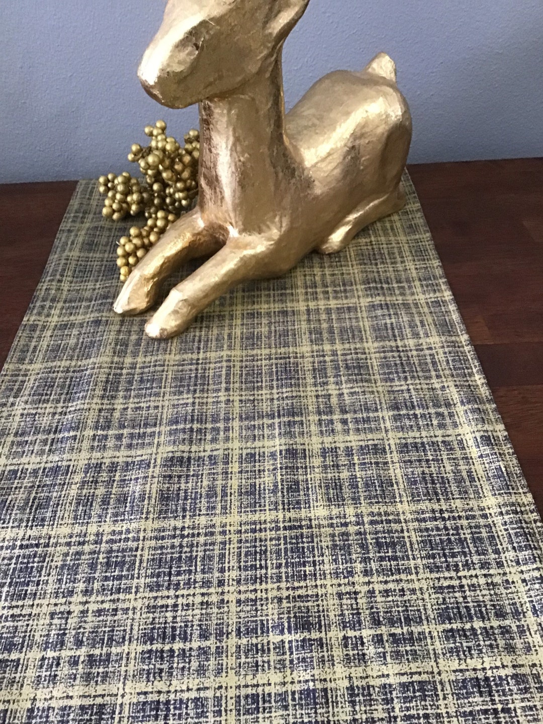 Black Gold Holiday Table Runner Reversible Elegant Luxurious Christmas ...