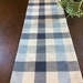 Blue Buffalo Check Table Runner: Farmhouse Plaid Entryway Decor - Etsy