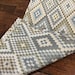 Neutral Pixelated Table Runner Blue Green and Gray Upholstery Fabric - Etsy