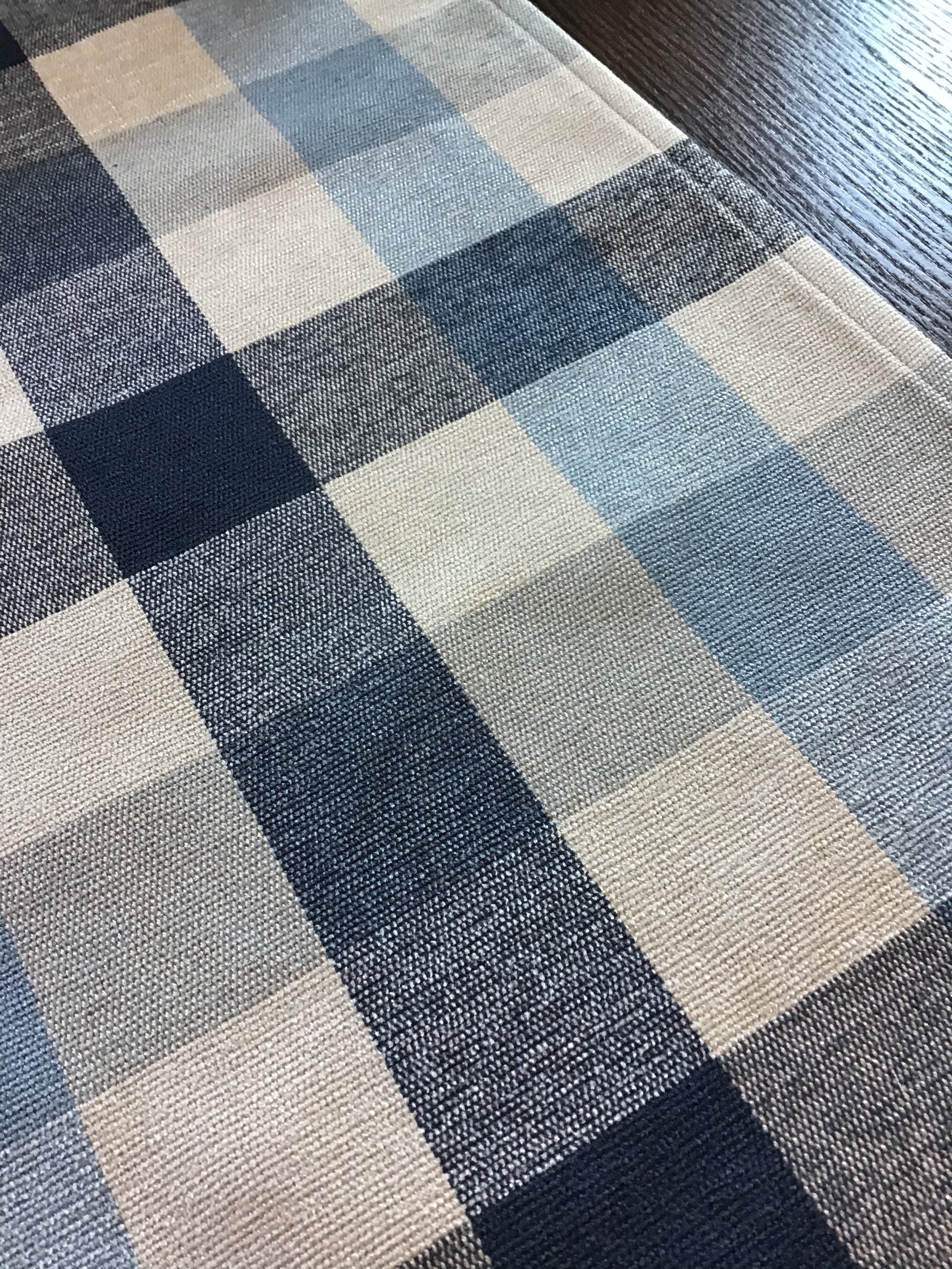 Blue Buffalo Check Table Runner: Farmhouse Plaid Entryway Decor - Etsy