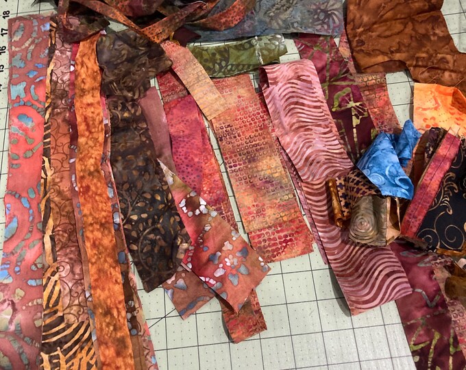 Batik Fabric Scraps Bundle Lot Collage Quilting Crumb Slow Stitch - Etsy