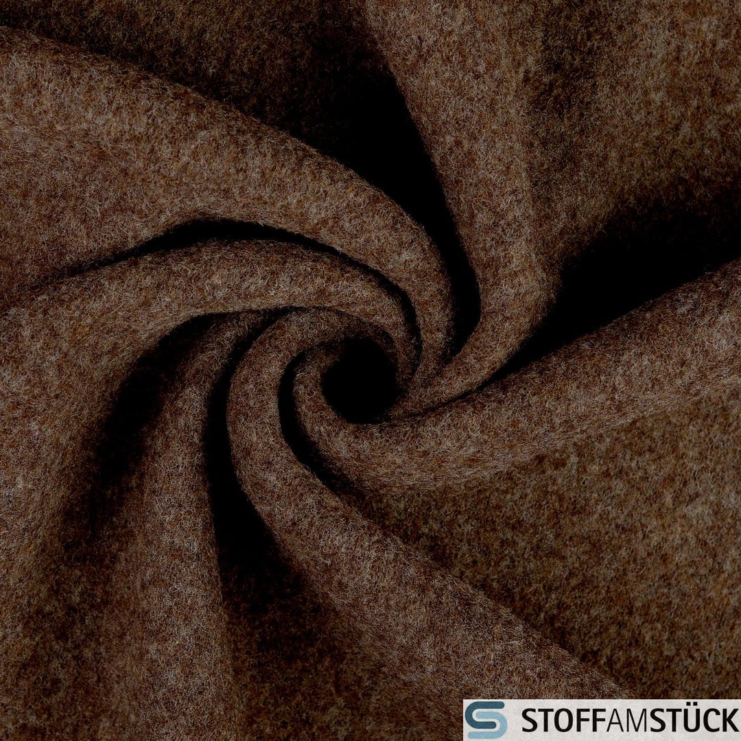 Fabric Virgin Wool Fleece Brown Pure Wool Soft Warm - Etsy