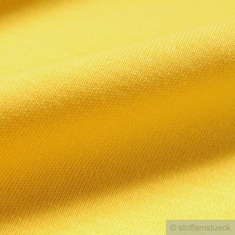 Fabric Pure Cotton Interlock Jersey Yellow T-shirt Soft - Etsy