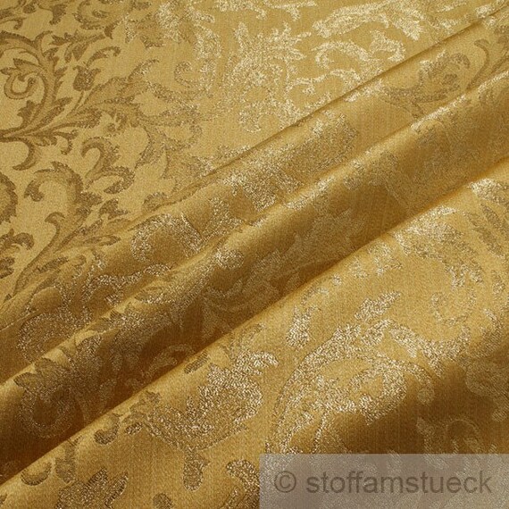 Fabric Polyester Jacquard Ornament Gold Gold Lurex Gold | Etsy