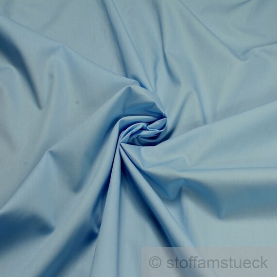 Fabric pure cotton poplin light blue cotton fabric blue | Etsy