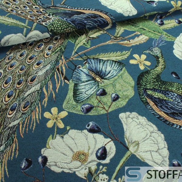 Peacock Fabric - Etsy