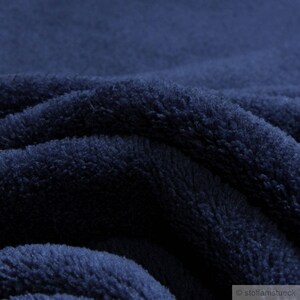 Fabric Polyester Wellness Fleece Dark Blue Cuddly Fleece Marine - Etsy