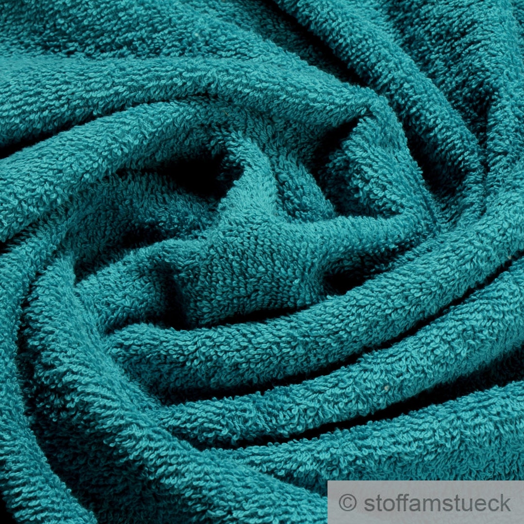 Fabric Pure Cotton Terry Cloth Water Blue Towelling Toweling - Etsy