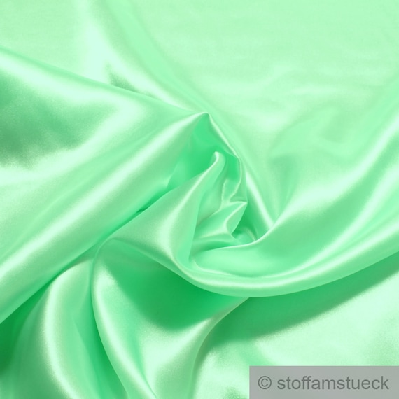 Fabric Polyester Satin Light Green Opaque Light Bright Flat | Etsy