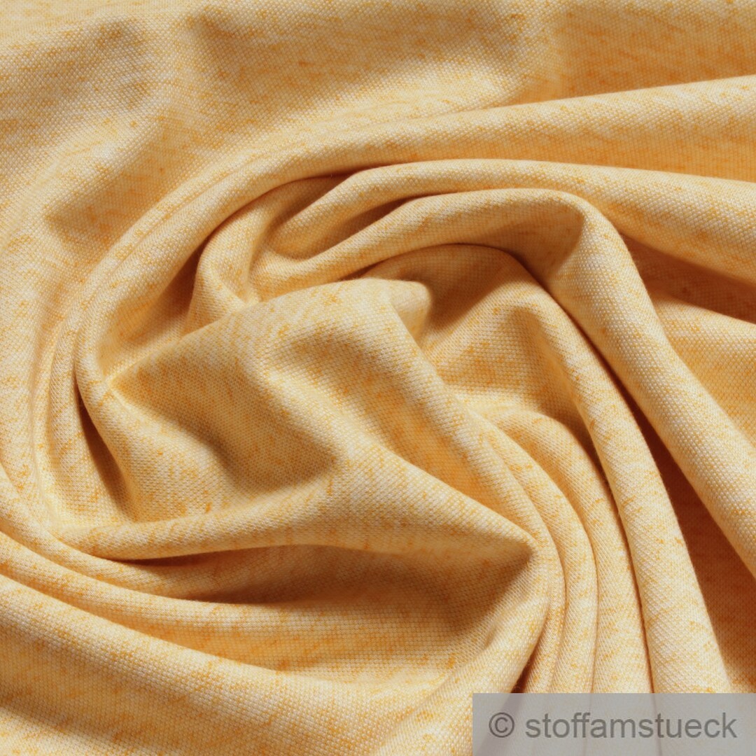 Fabric Linen Polyester Lycra Interlock Jersey Yellow Mottled - Etsy