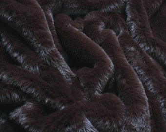 Dark Brown Fur Fabric - Etsy