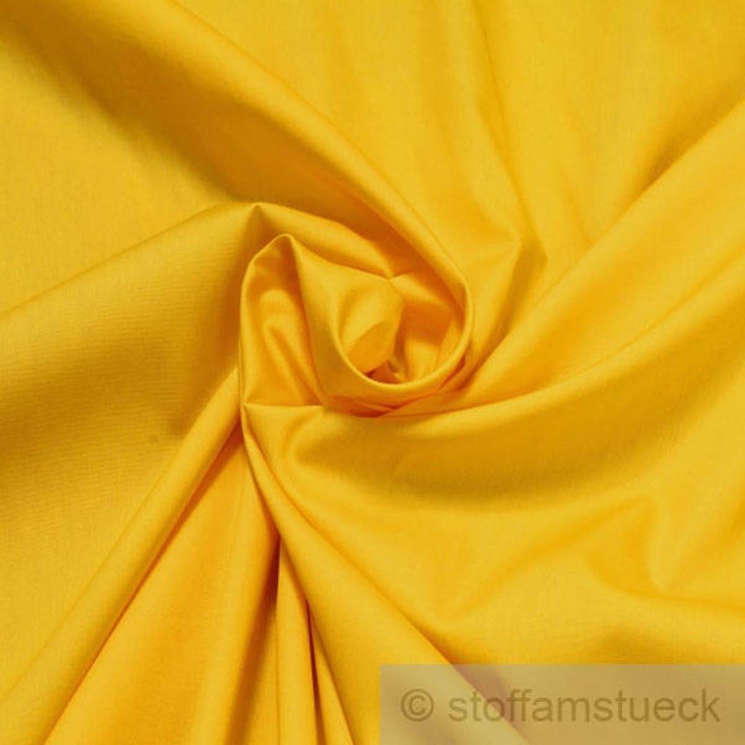 Fabric Pure Cotton Poplin Yellow Cotton Fabric Sun Yellow - Etsy