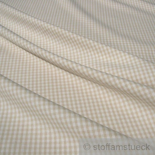 Fabric Pure Cotton Rustic Check Beige White 1 Cm Gingham - Etsy