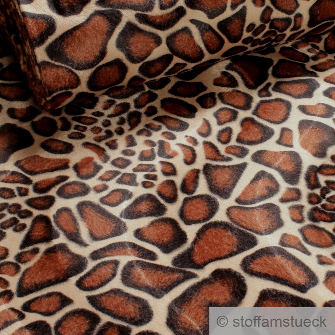 Fabric Polyester Plush Giraffe Fake Fur Safari Fluffy - Etsy