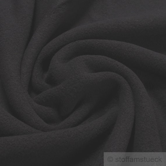 Fabric pure cotton fleece black | Etsy