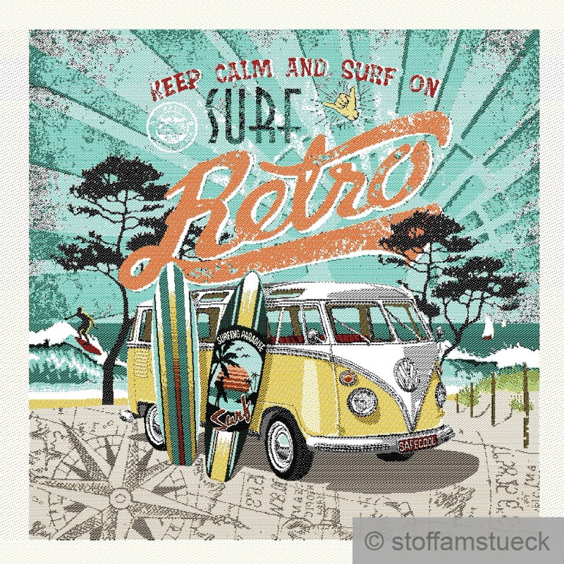 Vw Bus Fabric - Etsy