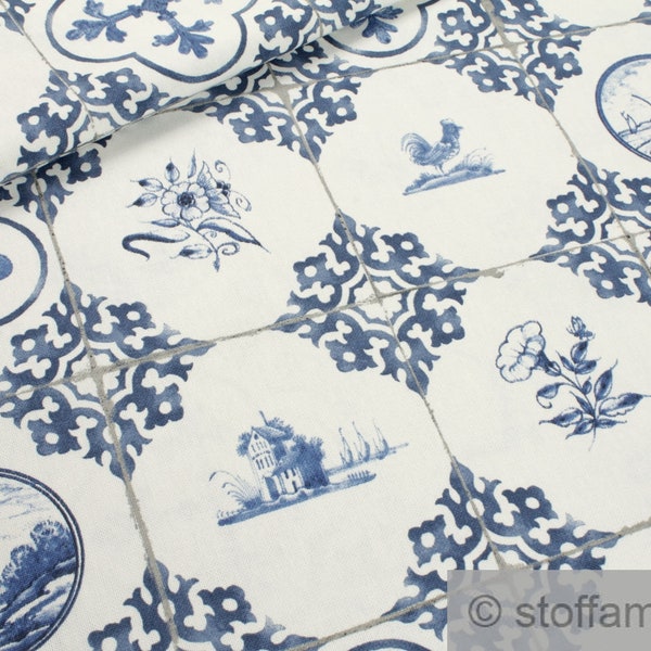 Delft Blue Fabric - Etsy