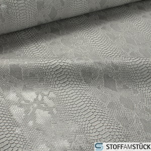 Fabric PVC Imitation Leather Crocodile Light Grey a Little Bit ...