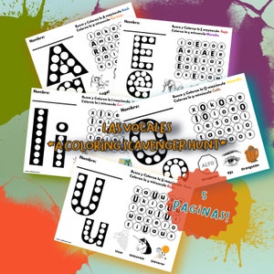 Vowels Worksheet En Español (LAS VOCALES) AEIOU - Etsy