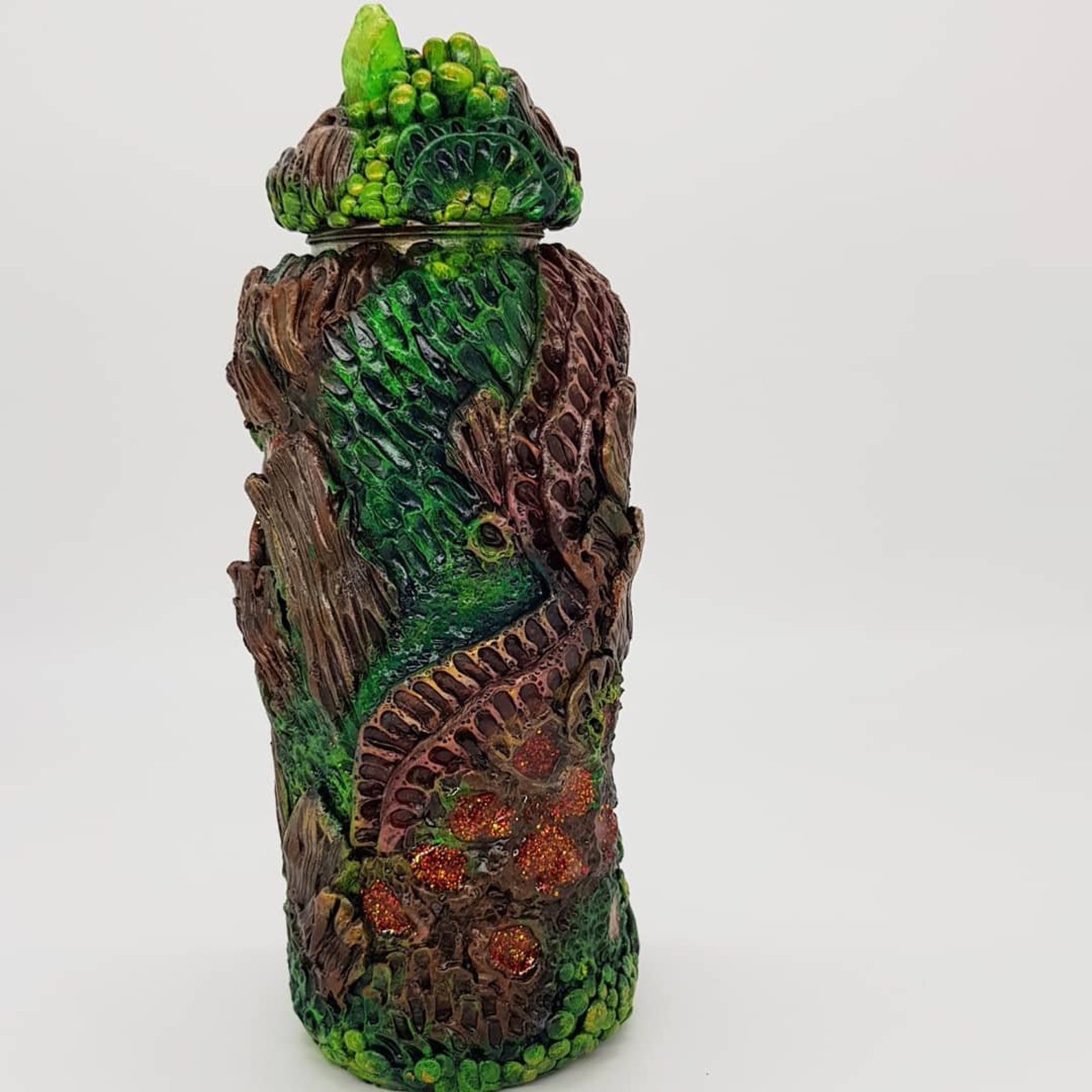Nature Inspired Storage Jar Fantasy Jar OOAK One of A - Etsy