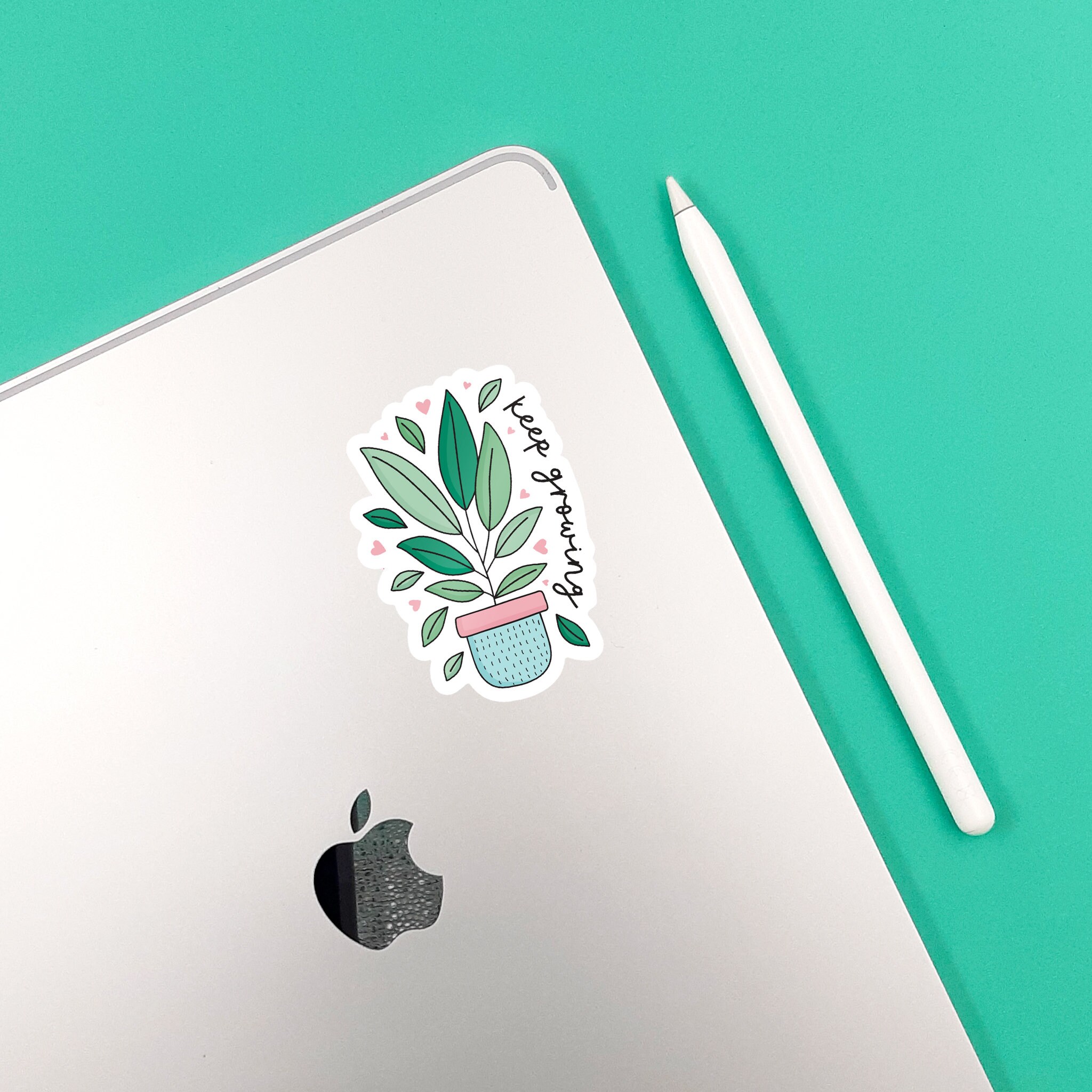 Keep Growing Vinyl Sticker Plant Lover Decal Motivational and Uplifting ...