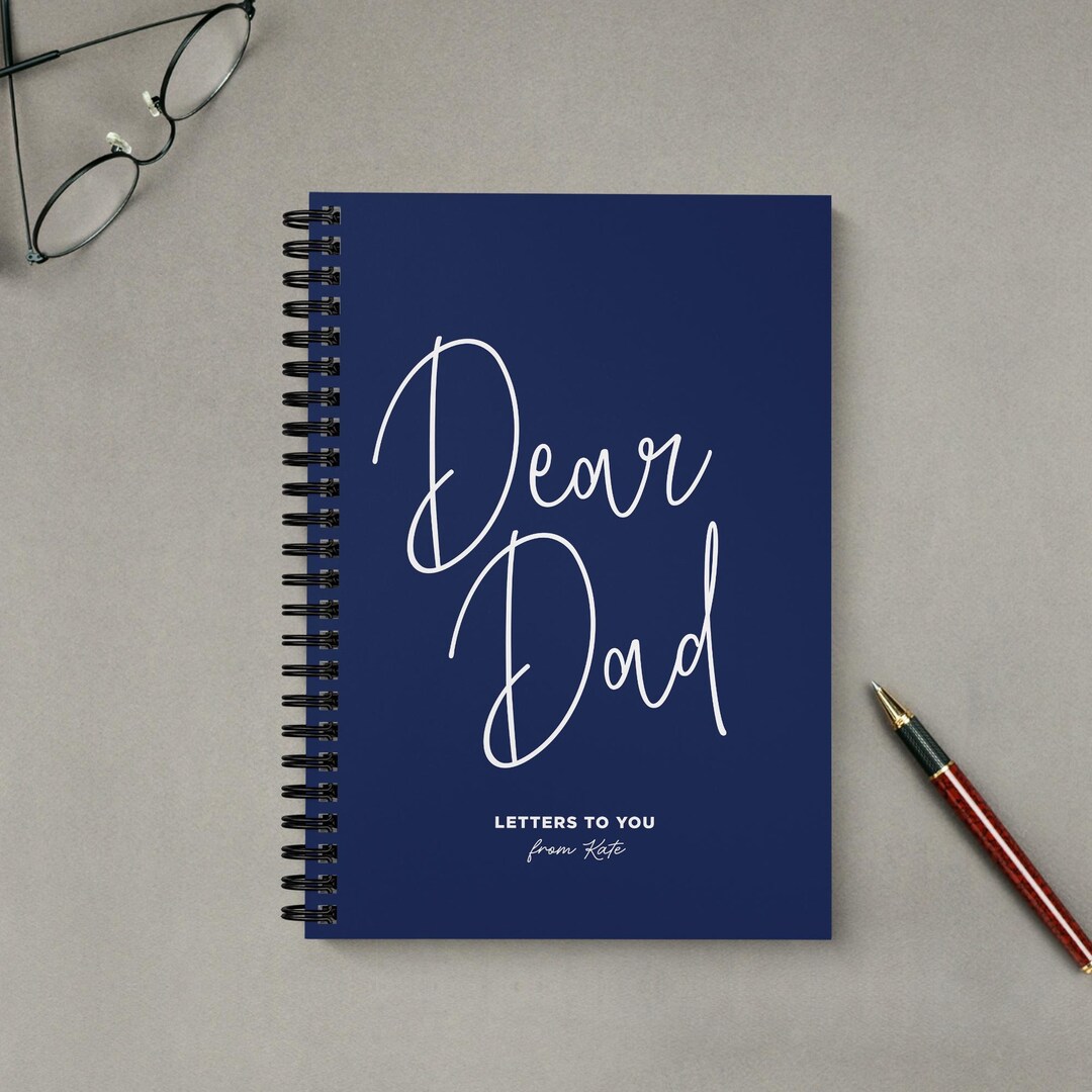 Dear Dad Personalised Notebook | Spiral Bound Journal (A5) | Letters to ...