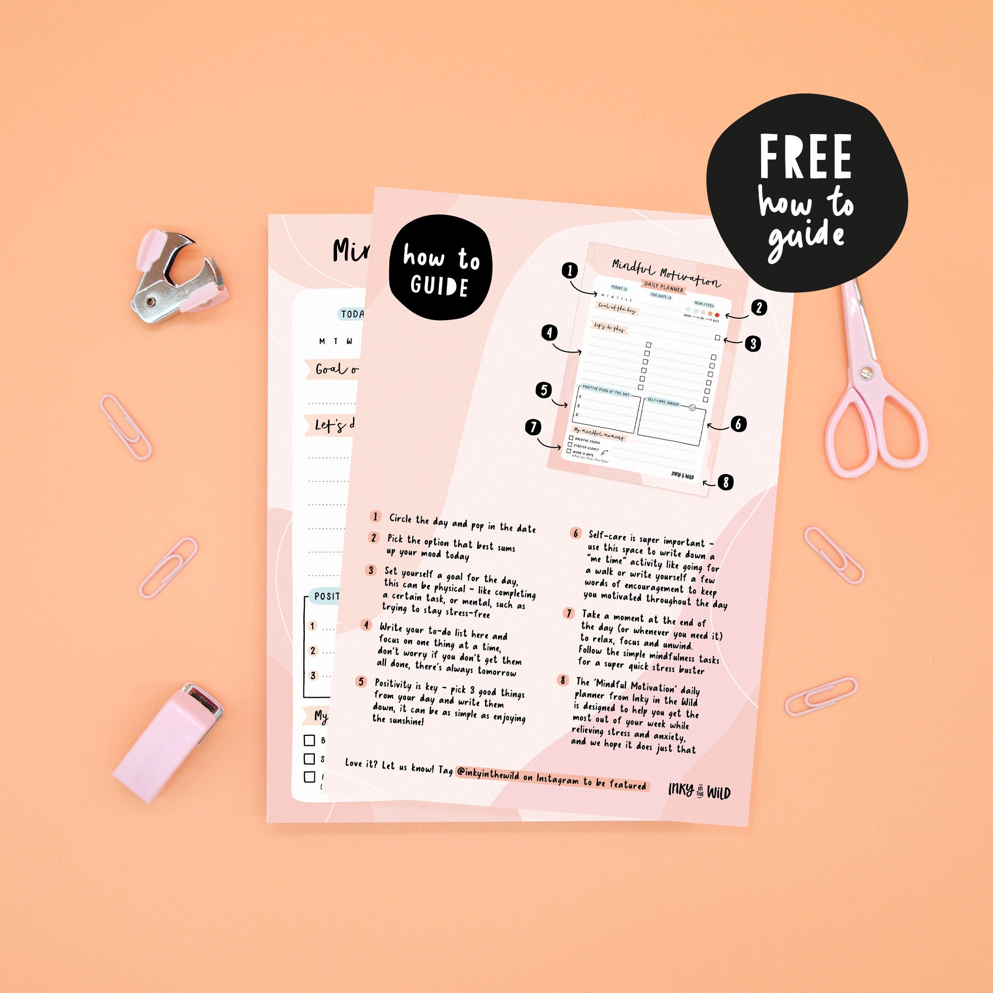 PRINTABLE Mindful Motivation A5 Daily Planner Digital Download - Etsy