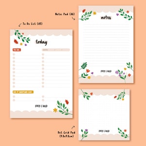 A5 Woodland Wonderland to Do List Notepad Illustrated Floral Autumn ...