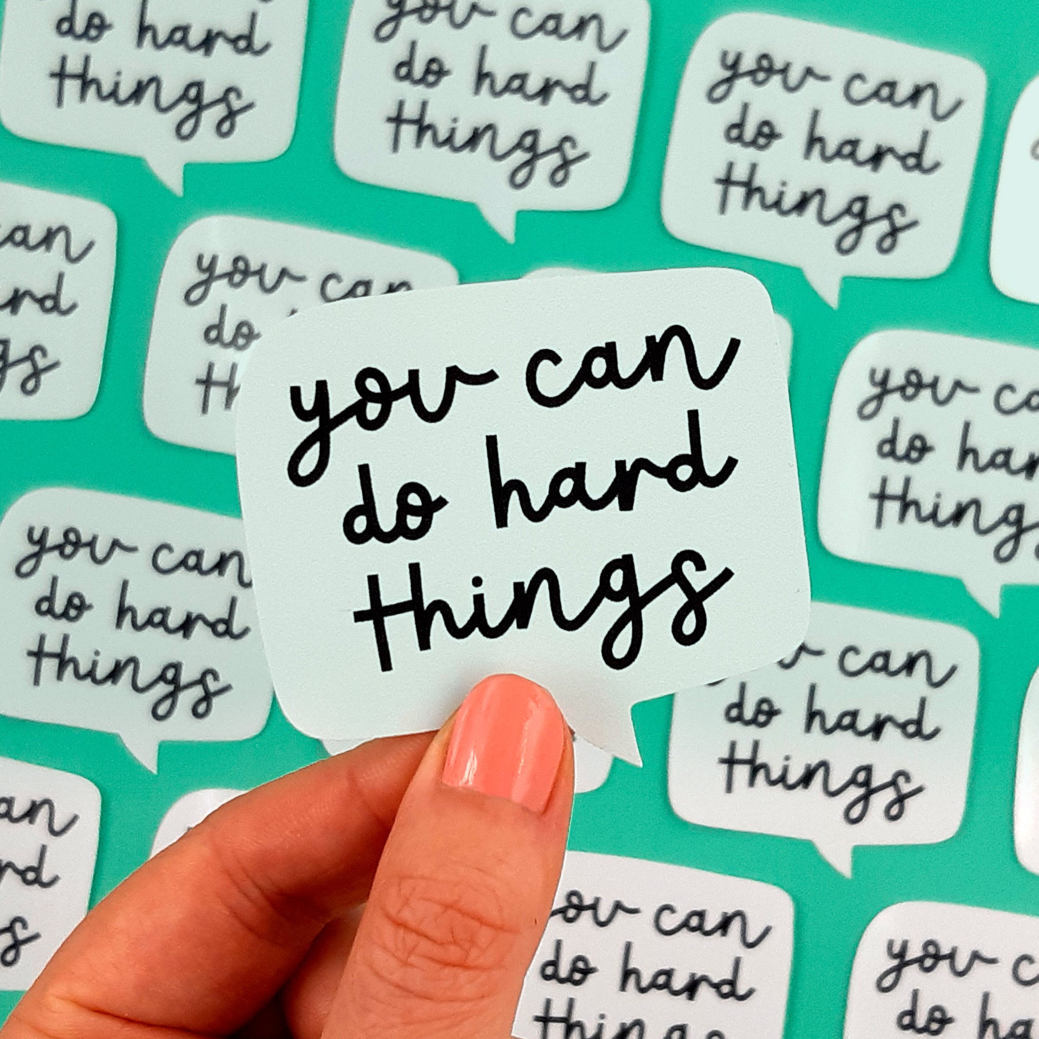You Can Do Hard Things Vinyl Sticker Motivational and | Etsy UK
