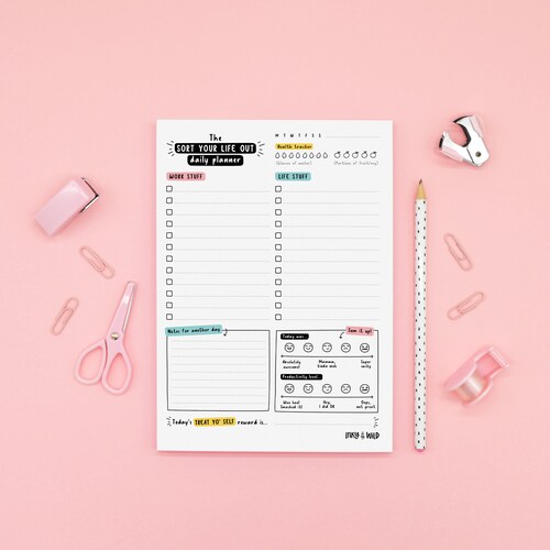 Daily Desk Pad Minimal to Do Notepad Daily Planner Notepad - Etsy