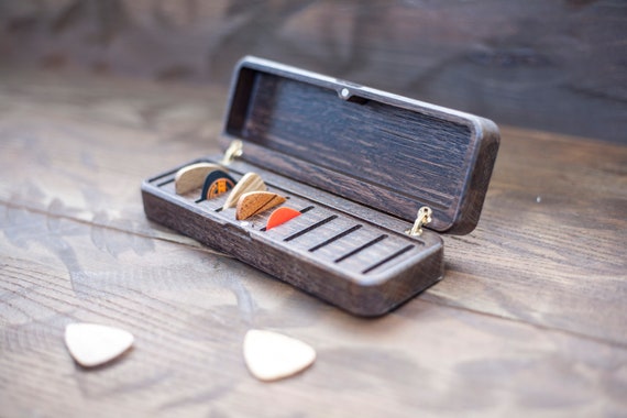 Custom-Personalized-Wood-Guitar Pick Box-Plectrum-Pick | Etsy