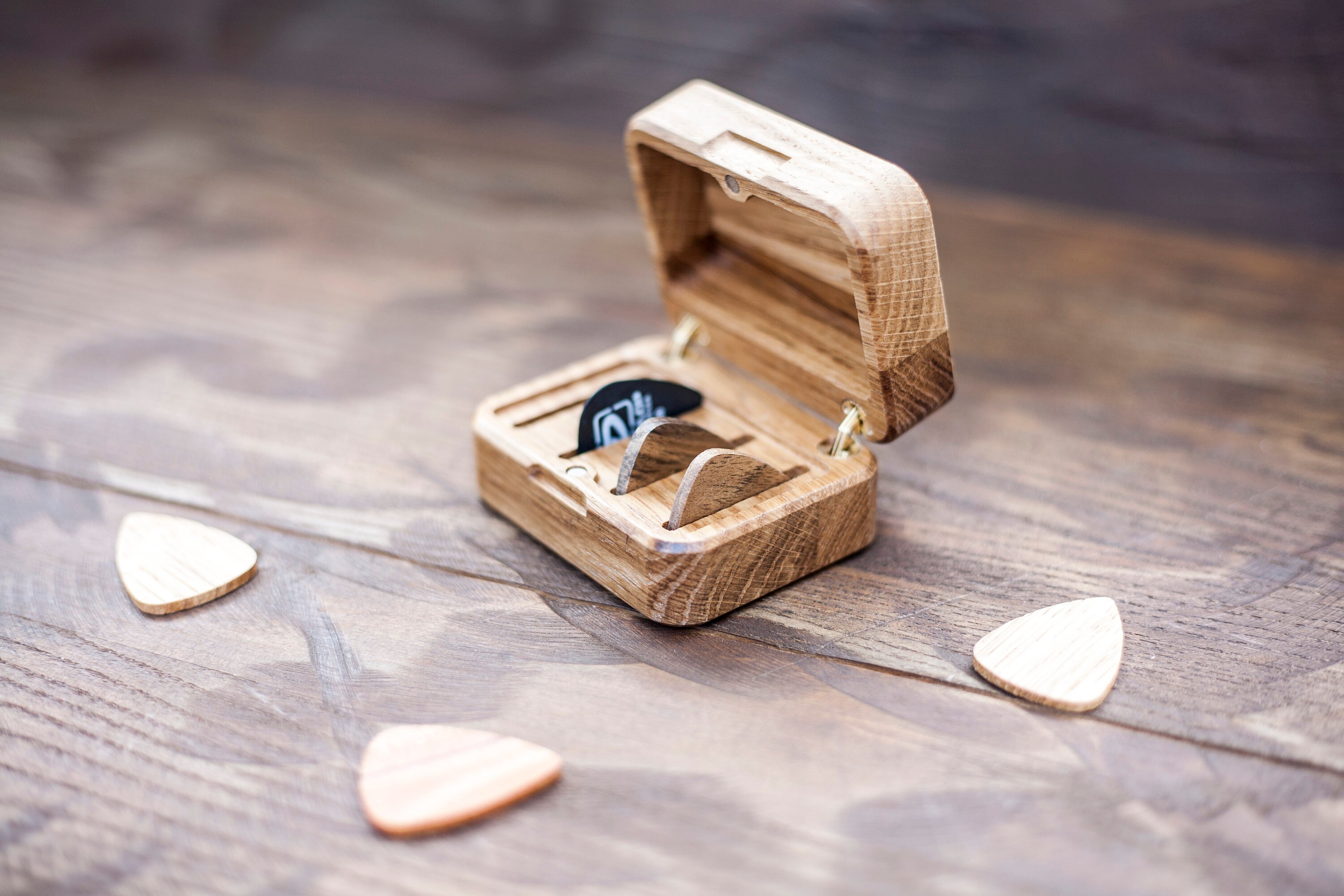 Guitar Pick Box-Custom-Personalized-Wood-Plectrum-Pick | Etsy