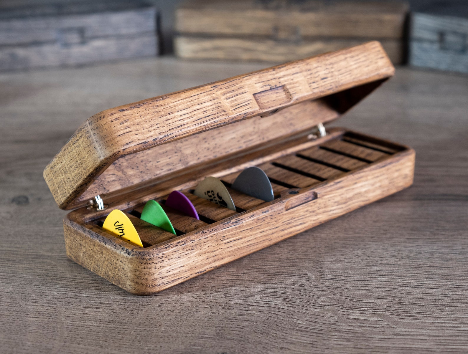 Custom-personalized-wood-guitar Pick Box-plectrum-pick - Etsy