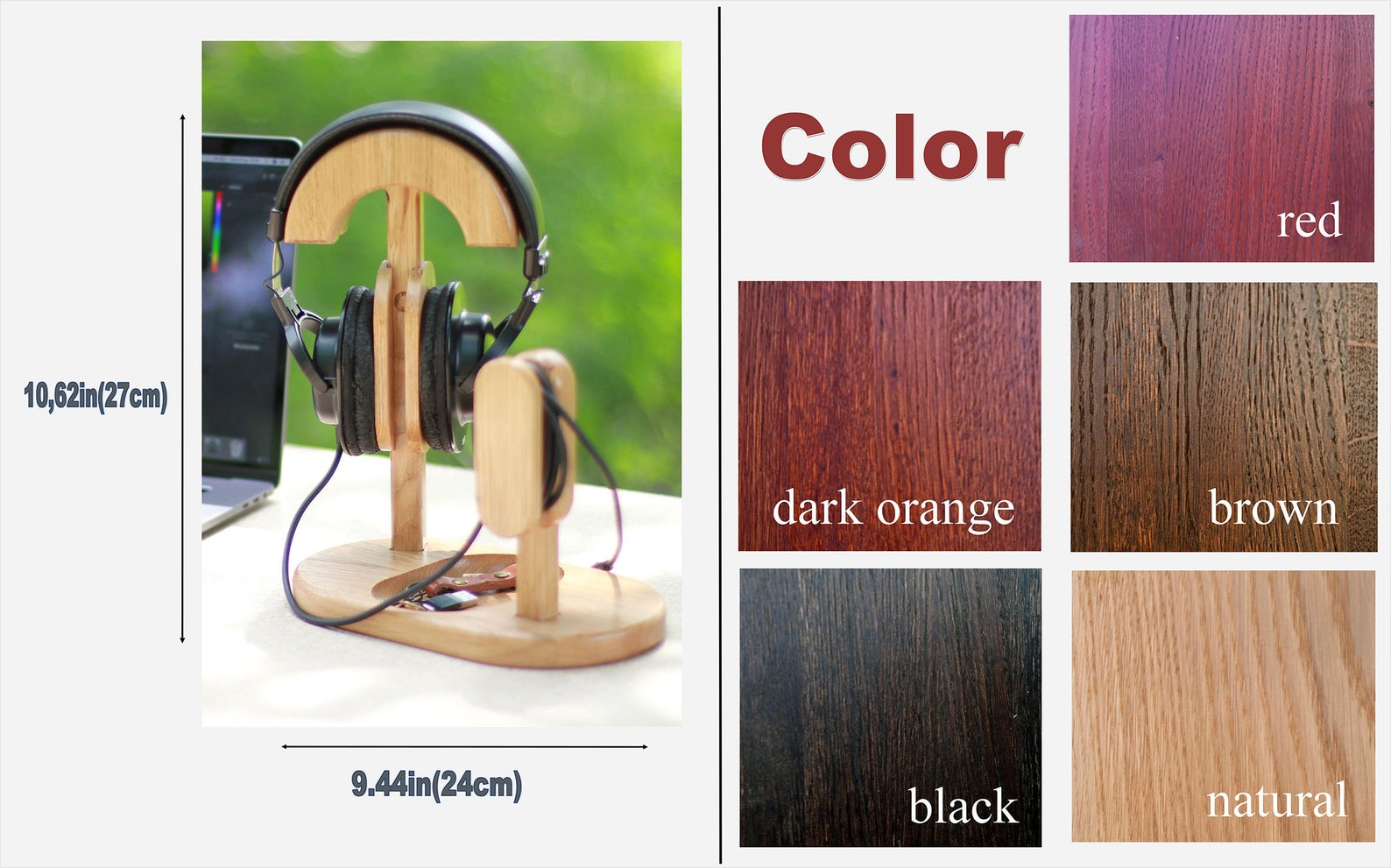 Headphone Stand Wood Headphone Stand Headphone Wood Stand | Etsy