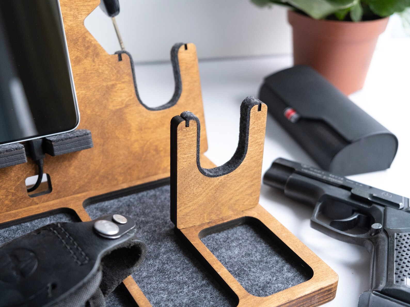 Wooden Docking Station Police Officer. Wood Stand for Gun - Etsy
