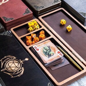 Wooden box for playing dice Magic Tree Board Game | Etsy