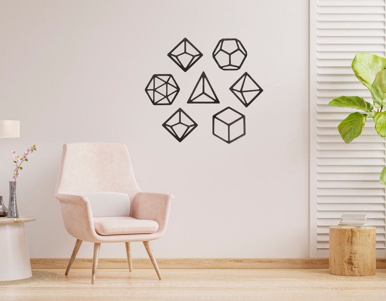 Dice Wall Decor Dice Set Wall Decor Dnd Dice Decor D&D Game Room Decor ...