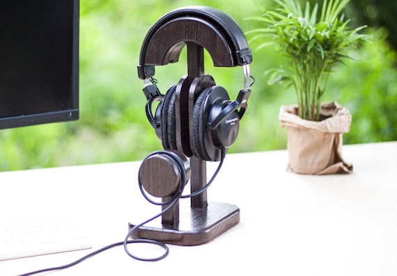 Earphone Stand Headphones Holder Headphone Stand Wood - Etsy