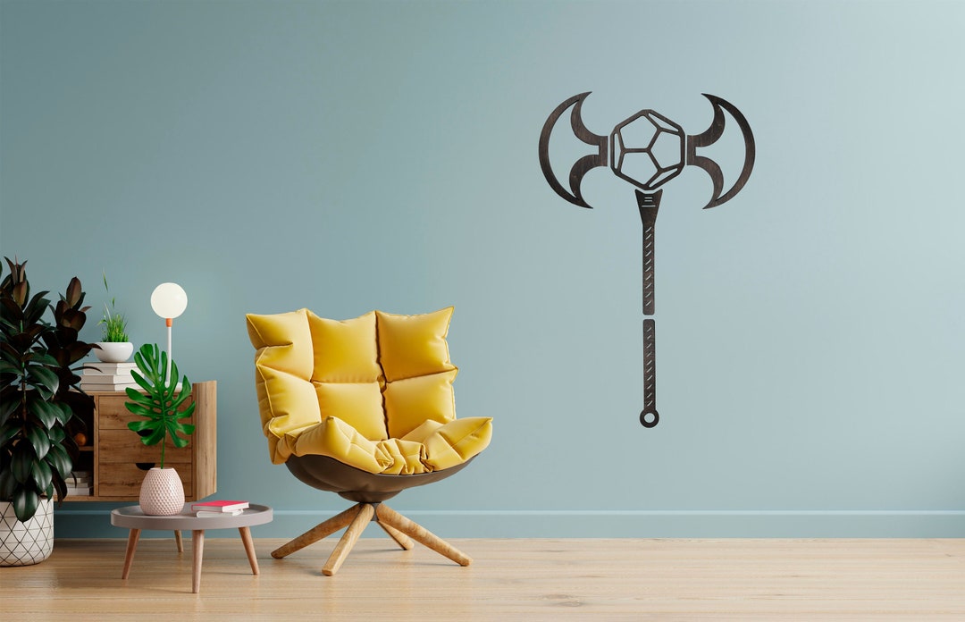 Dice Ax Decor Dice Set Wall Decor Dnd Dice Decor D&D Game Room Decor ...