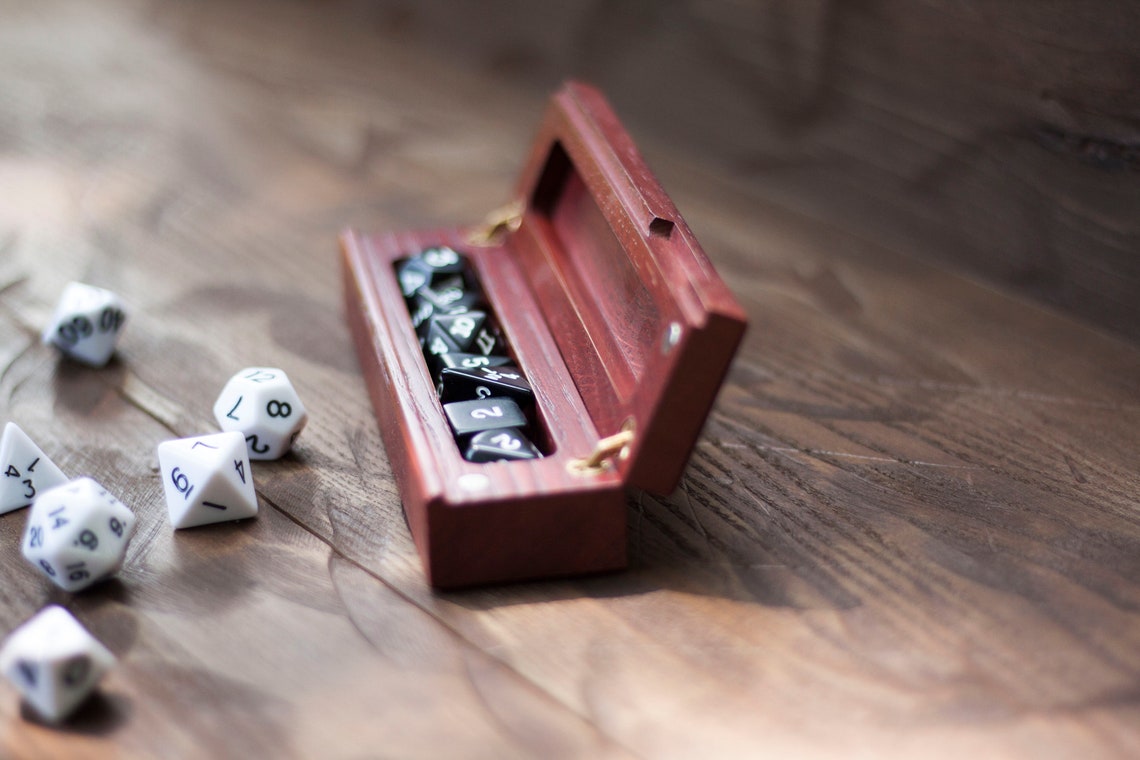 Octo dice box magnetic lid tree of life gamer gift | Etsy