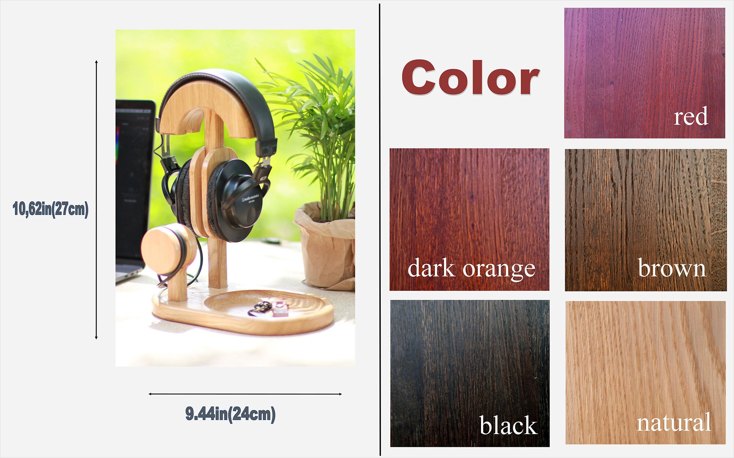 Wood headphone stand handmade stand headphone wood stand | Etsy