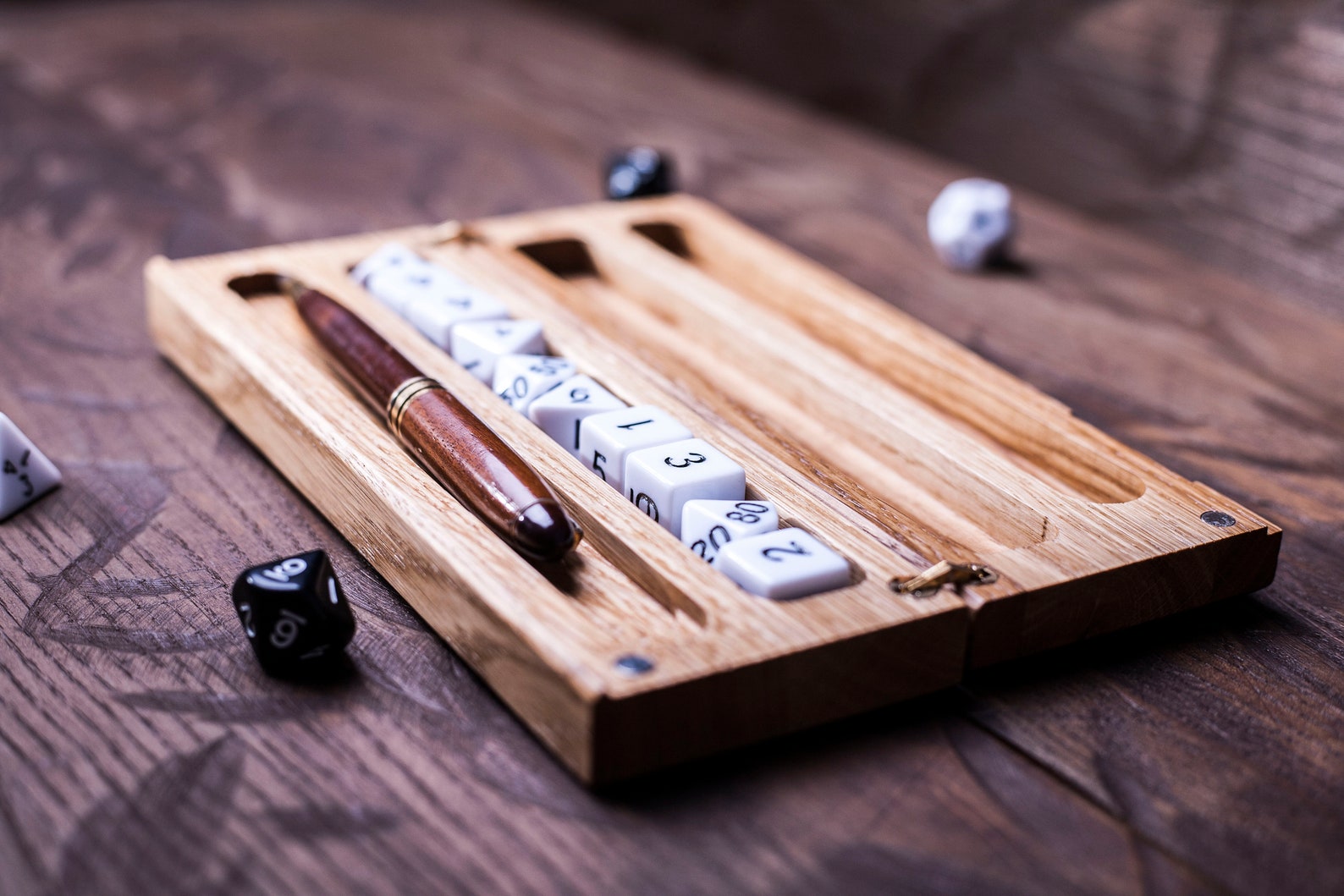 D&d Personalised dice box has a massive dice vault role | Etsy