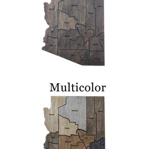 Arizona Travel Map Apartment Decor Wooden Wall Map USA Map Wood Map of ...